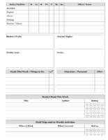 Weekly Schedule Sheet Examples | A Plan in Place