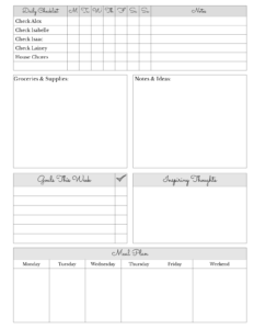 Weekly Schedule Sheet Examples | A Plan in Place